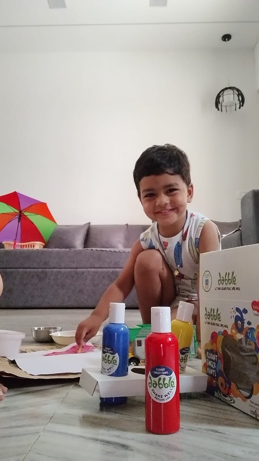 Pranay - Non Toxic Fingers Paints - Dabble - Review – Dabble PlayArt