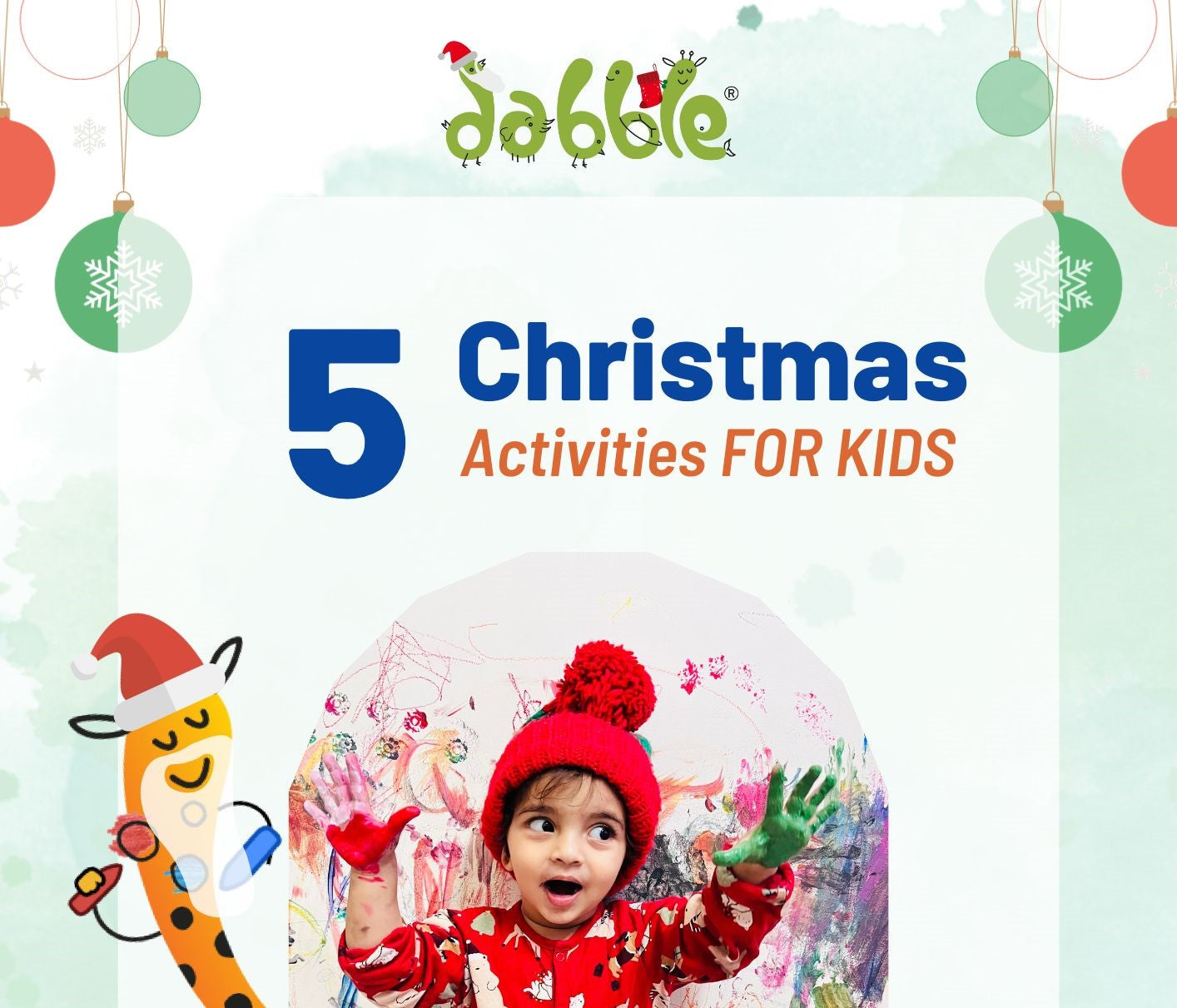 5 Easy DIY Christmas Art and Craft Activities for kids – Dabble PlayArt