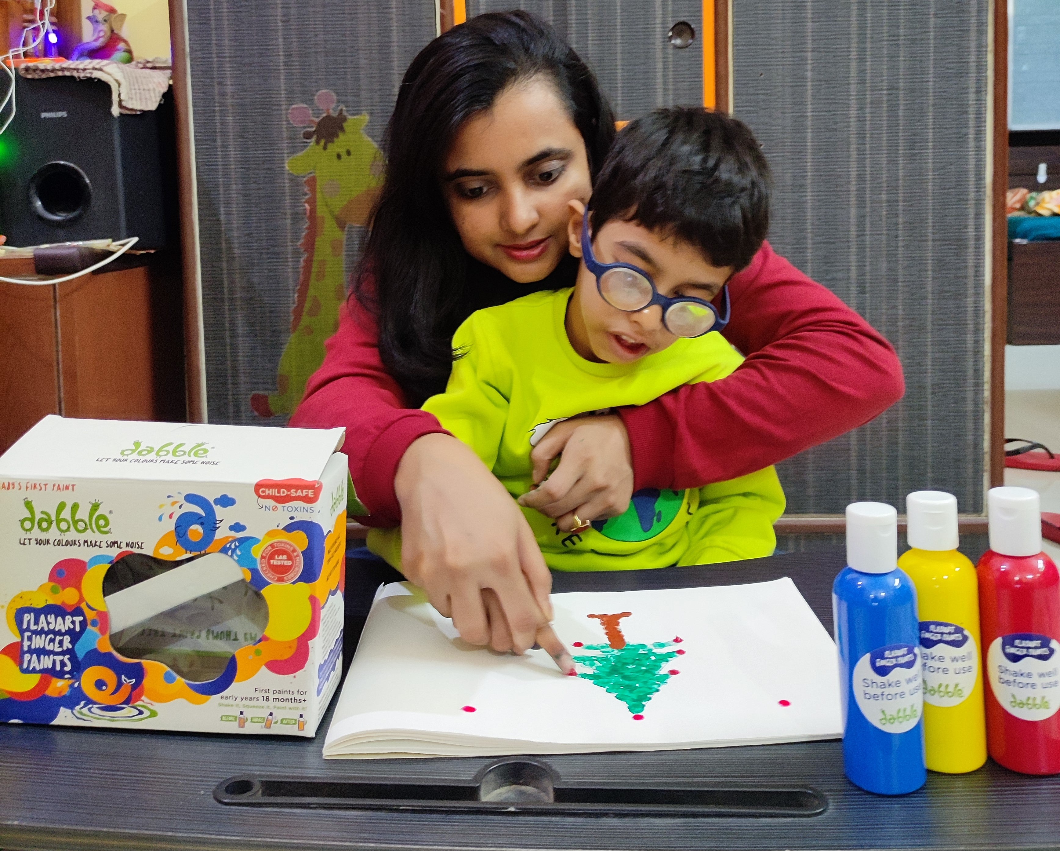 Finger Painting Joy 😍 – Dabble PlayArt