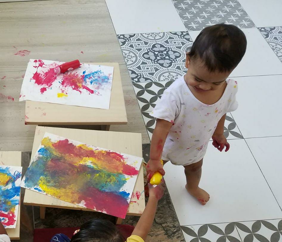 Learning Shapes with Dabble Paints and Wooden Shapes. – Dabble PlayArt