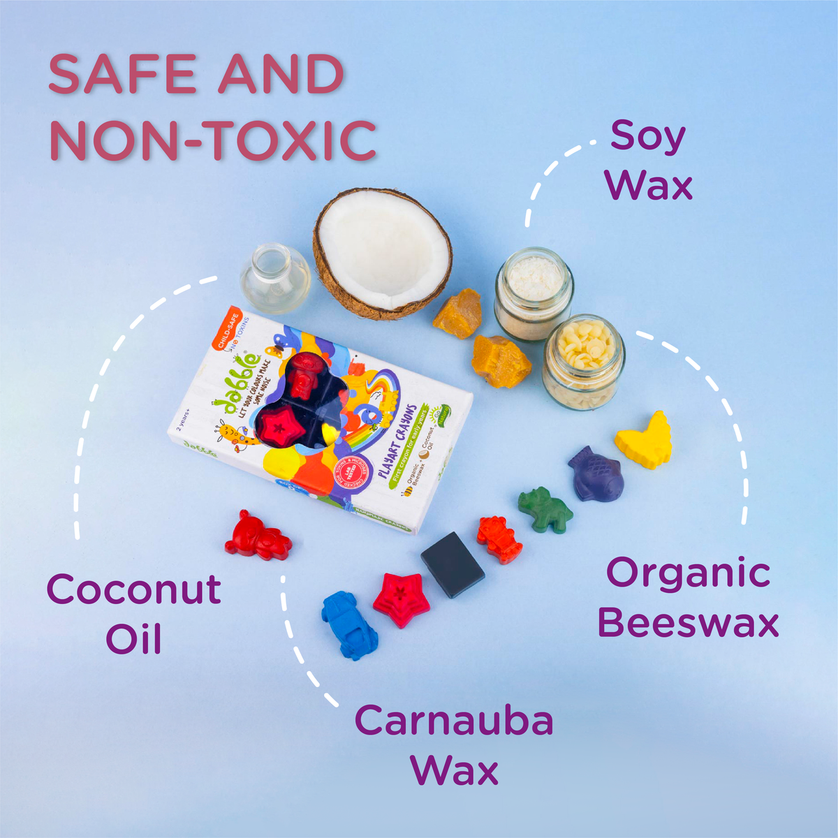 Fun Shapes and Grip Crayons for Playtime in Colours - Dabble PlayArt